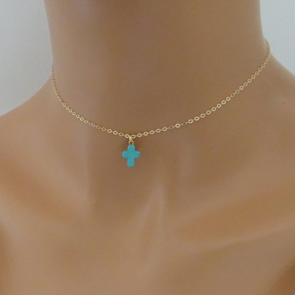Cross Choker - Etsy