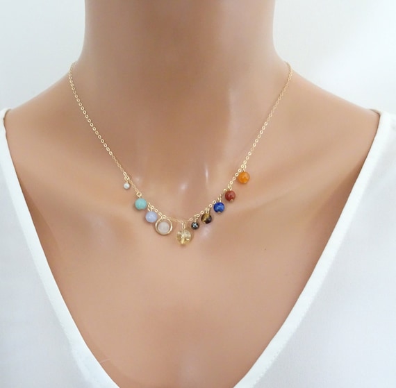Solar System Necklace Etsy