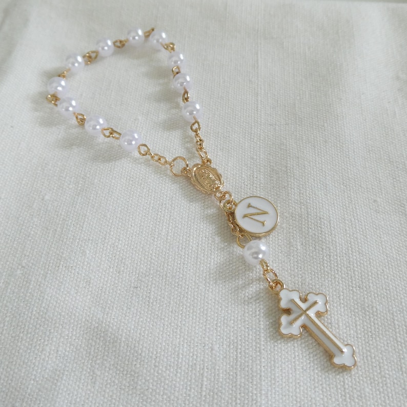 Personalized Mini Rosary, Christening Gift, Baby Boy or Girl Baptism ...