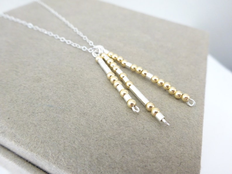 Vertical Morse Code Kids Name Necklace Personalized Custom - Etsy