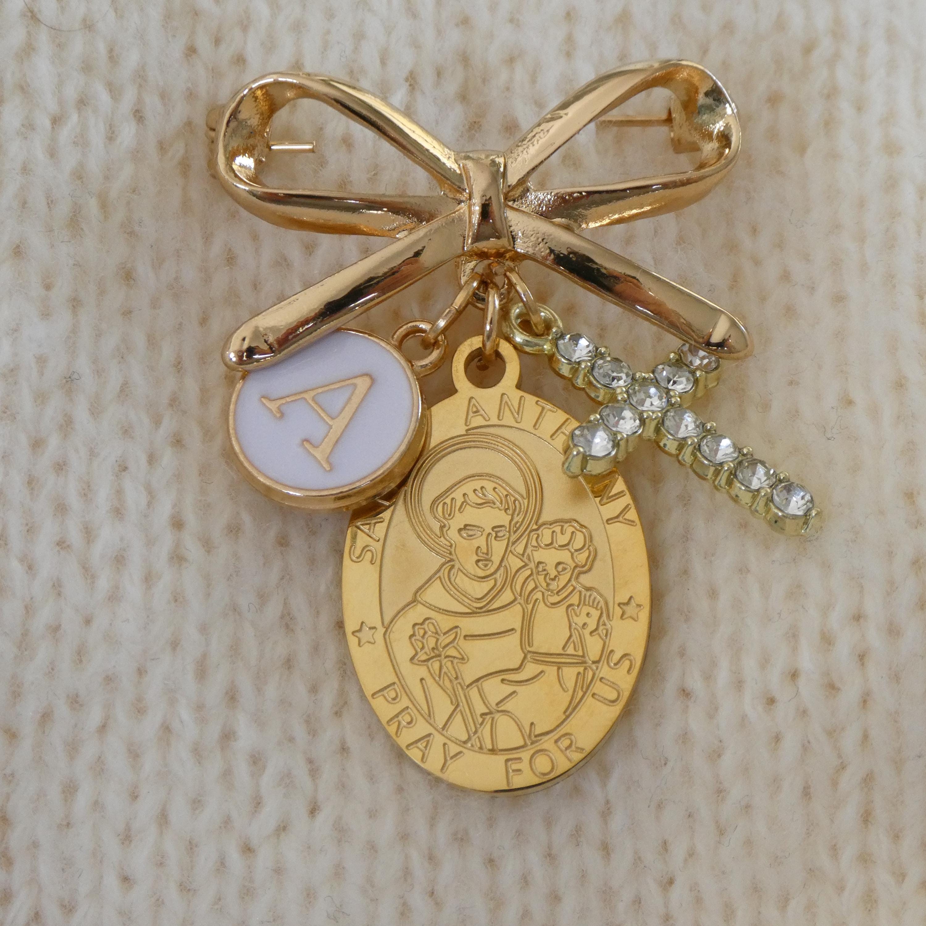 Choose Your Saint Catholic Protection Pin Brooch; Girl Baptism ...