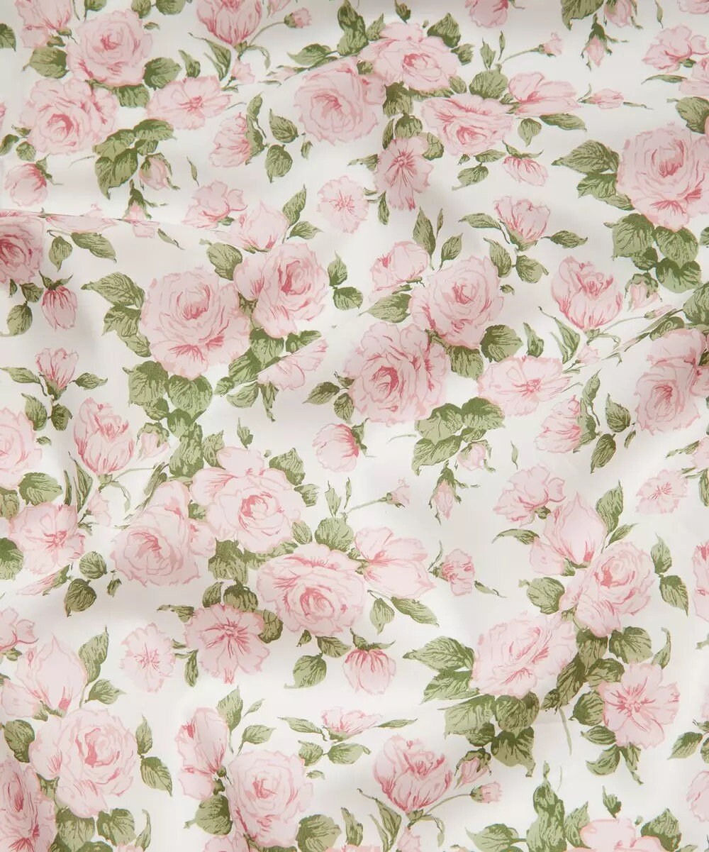 Liberty of London - Carline Rose Tana Lawn Cotton - Pink Floral Fabric ...
