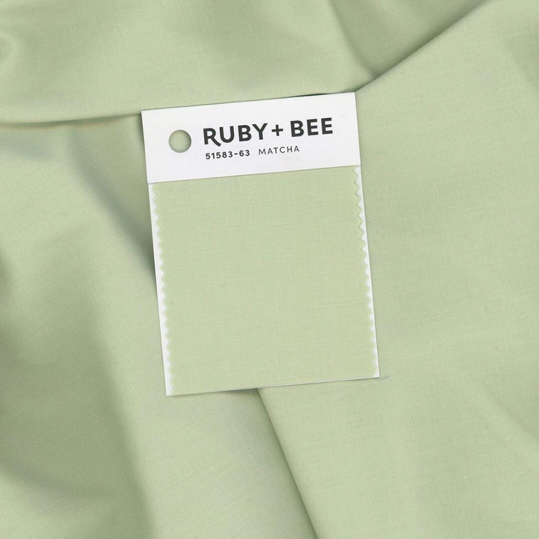 Ruby and Bee Solids - Matcha Heather Ross and Annabel Wrigley - Windham ...