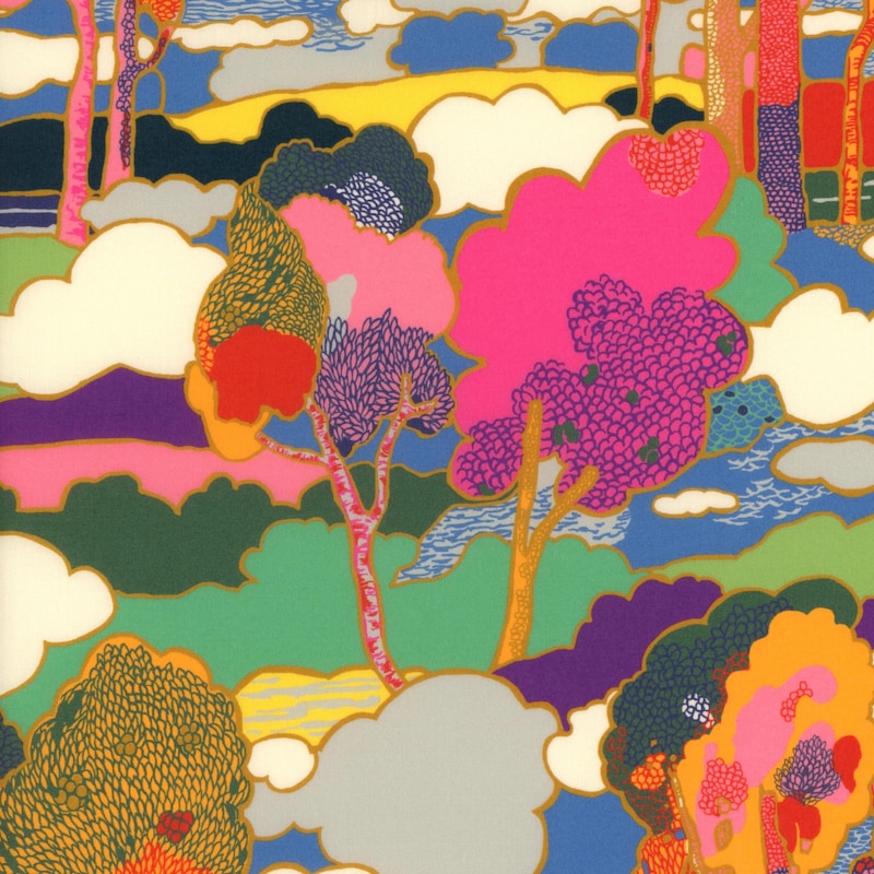 Liberty Fabric Silk Yard - Etsy