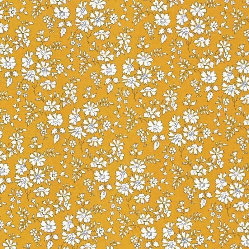 Yellow Floral Fabric - Etsy