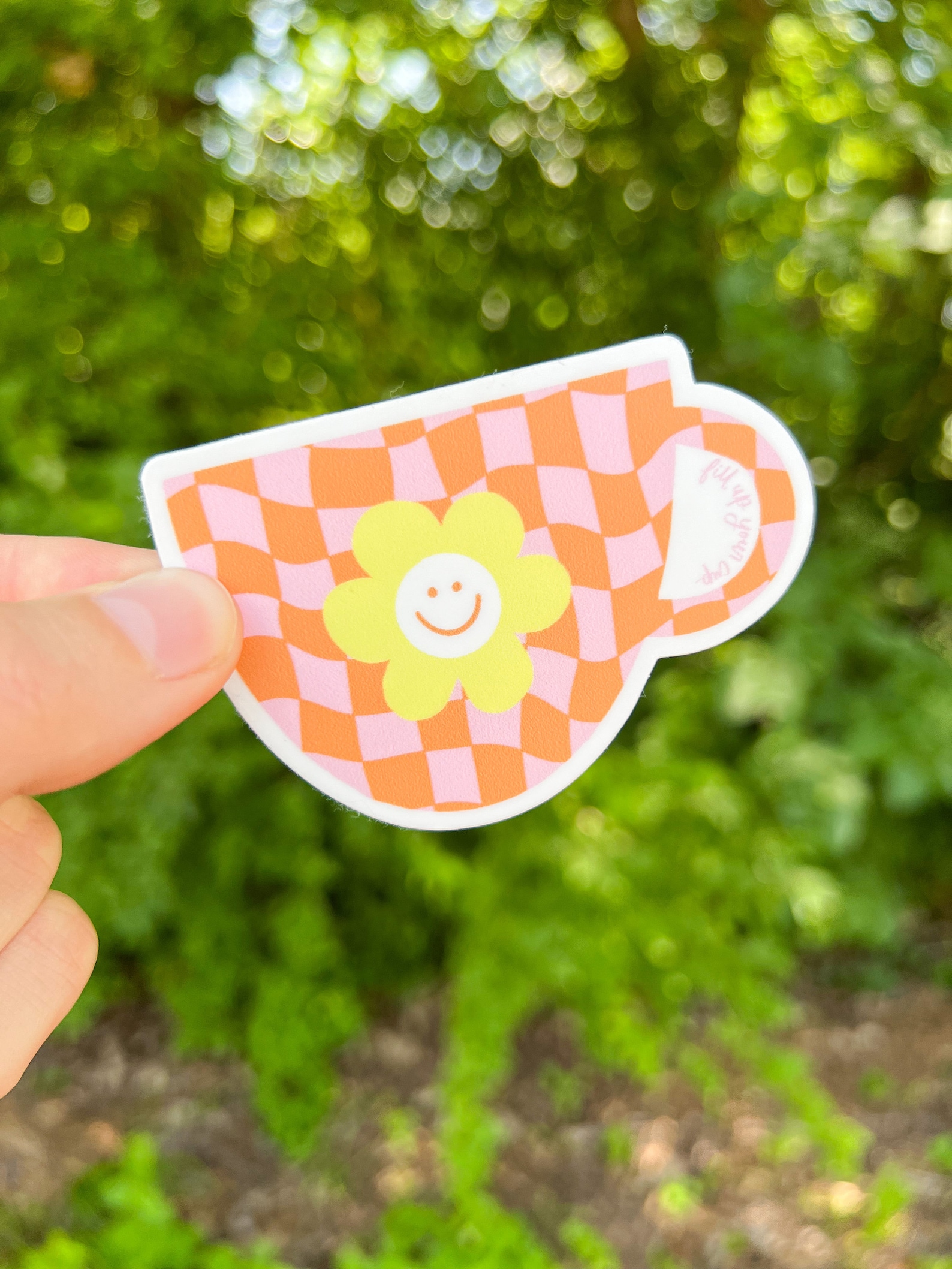 Retro Mug Sticker Fill up Your Cup Water Bottle Sticker - Etsy