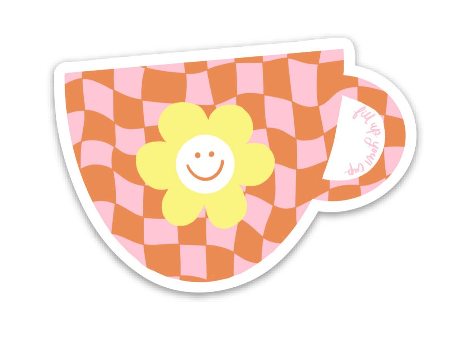 Retro Mug Sticker Fill up Your Cup Water Bottle Sticker - Etsy