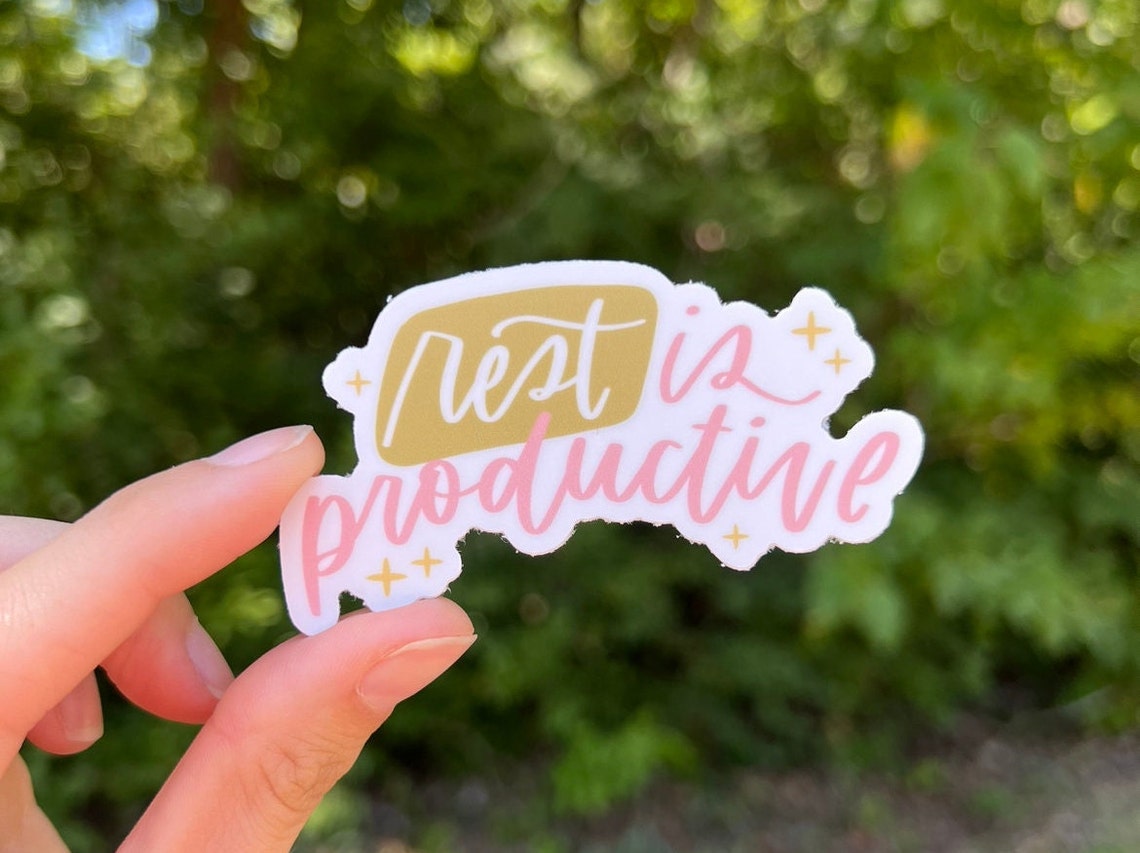 Rest is Productive Self Care Mental Health Sticker - Etsy