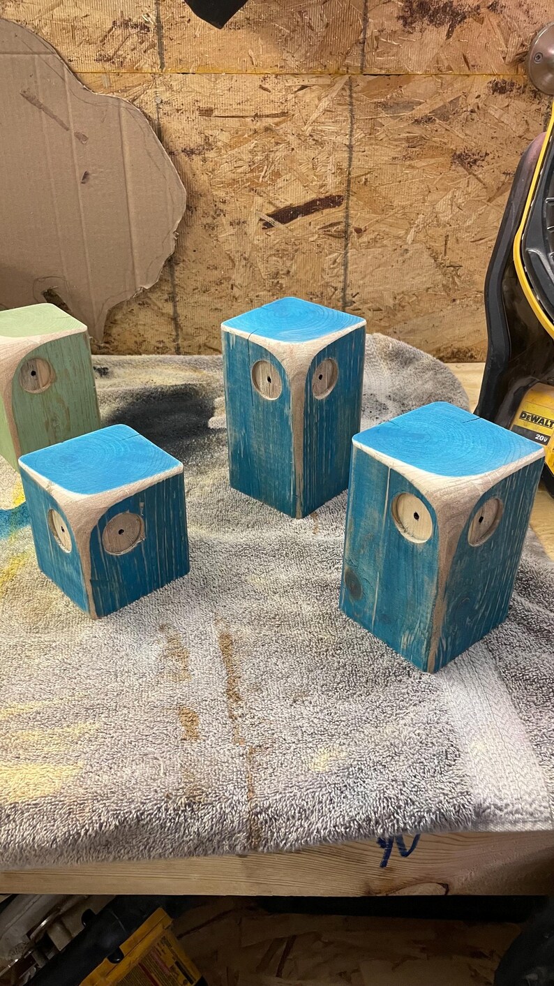 Rustic Wood Owl Set | Handmade Decor - Etsy