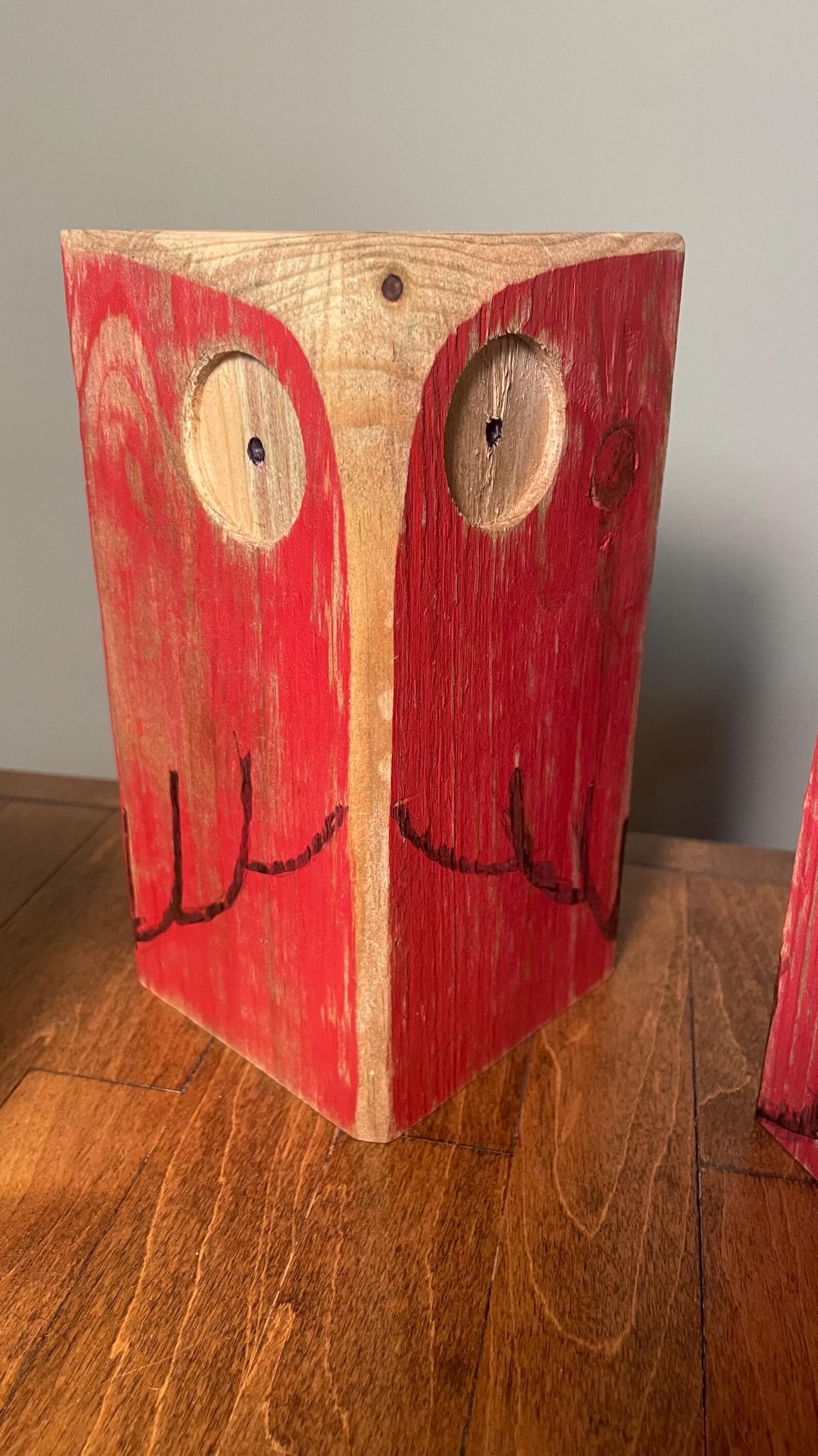 Rustic Wood Owl Set | Handmade Decor - Etsy