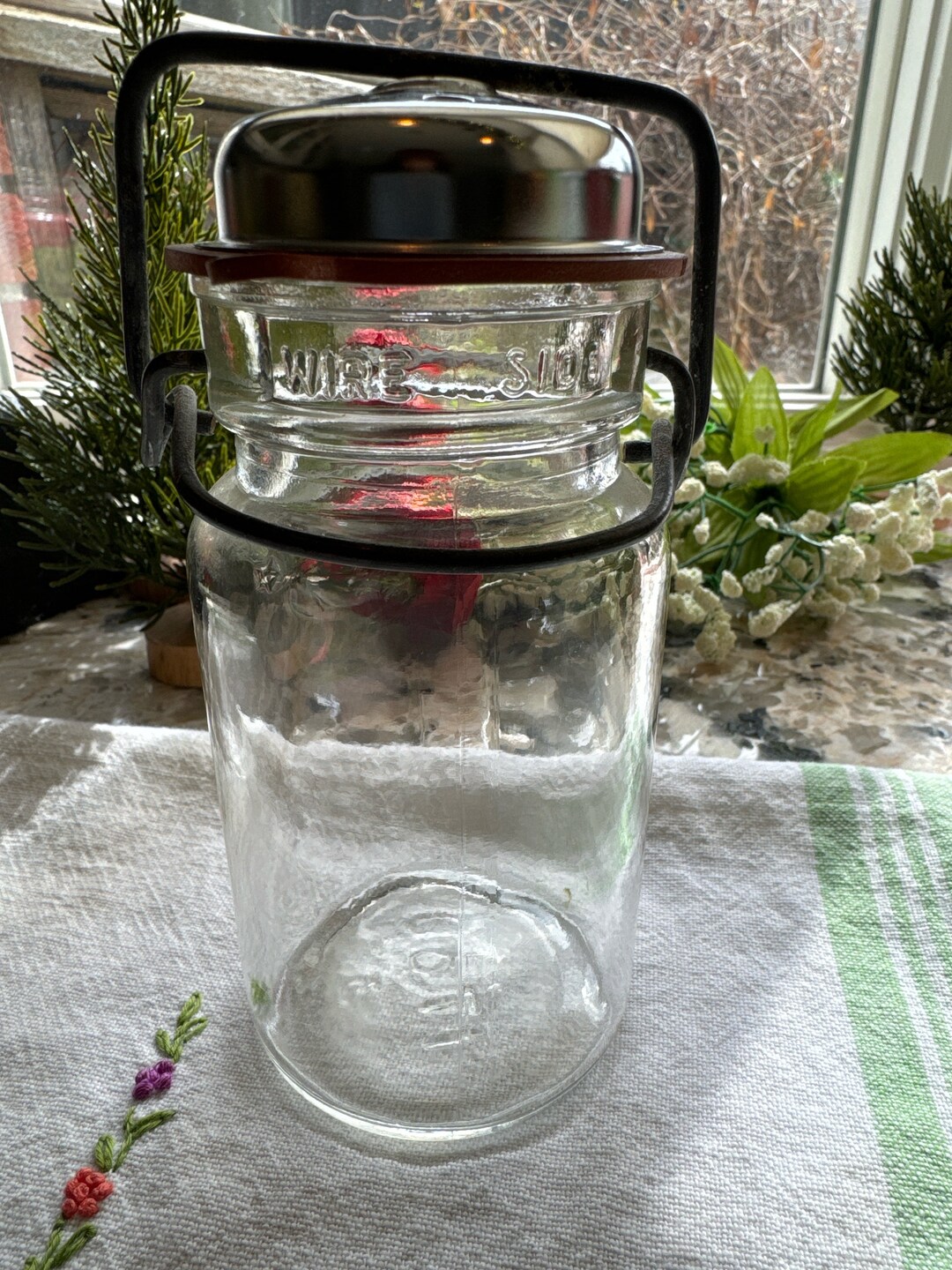 Vintage Mason Jar Shaker: Wire Bale Lid, Kitchen Decor (1 Cup) - Etsy