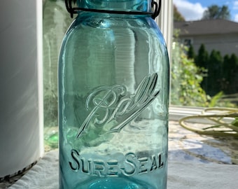 Vintage Ball Sure Seal Quart Mason Jar - Etsy