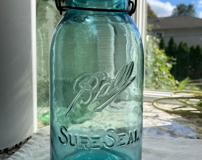 Vintage Ball Sure Seal Quart Mason Jar - Etsy