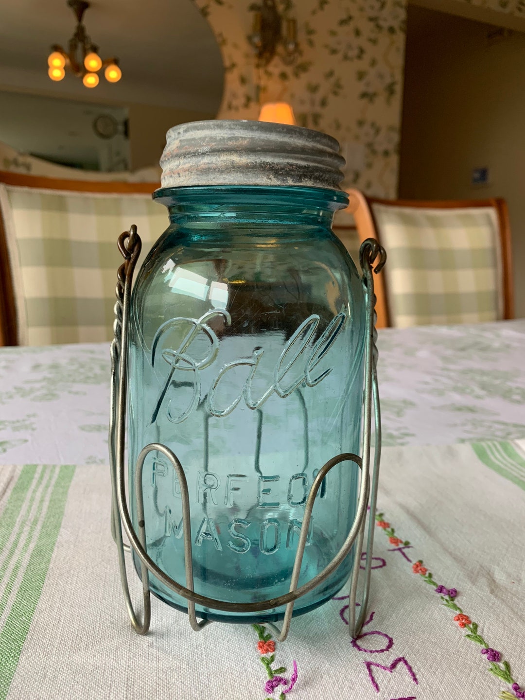 Vintage Wire Canning Jar Lifter-holds Wire Bail Jars for Quart & Pint ...