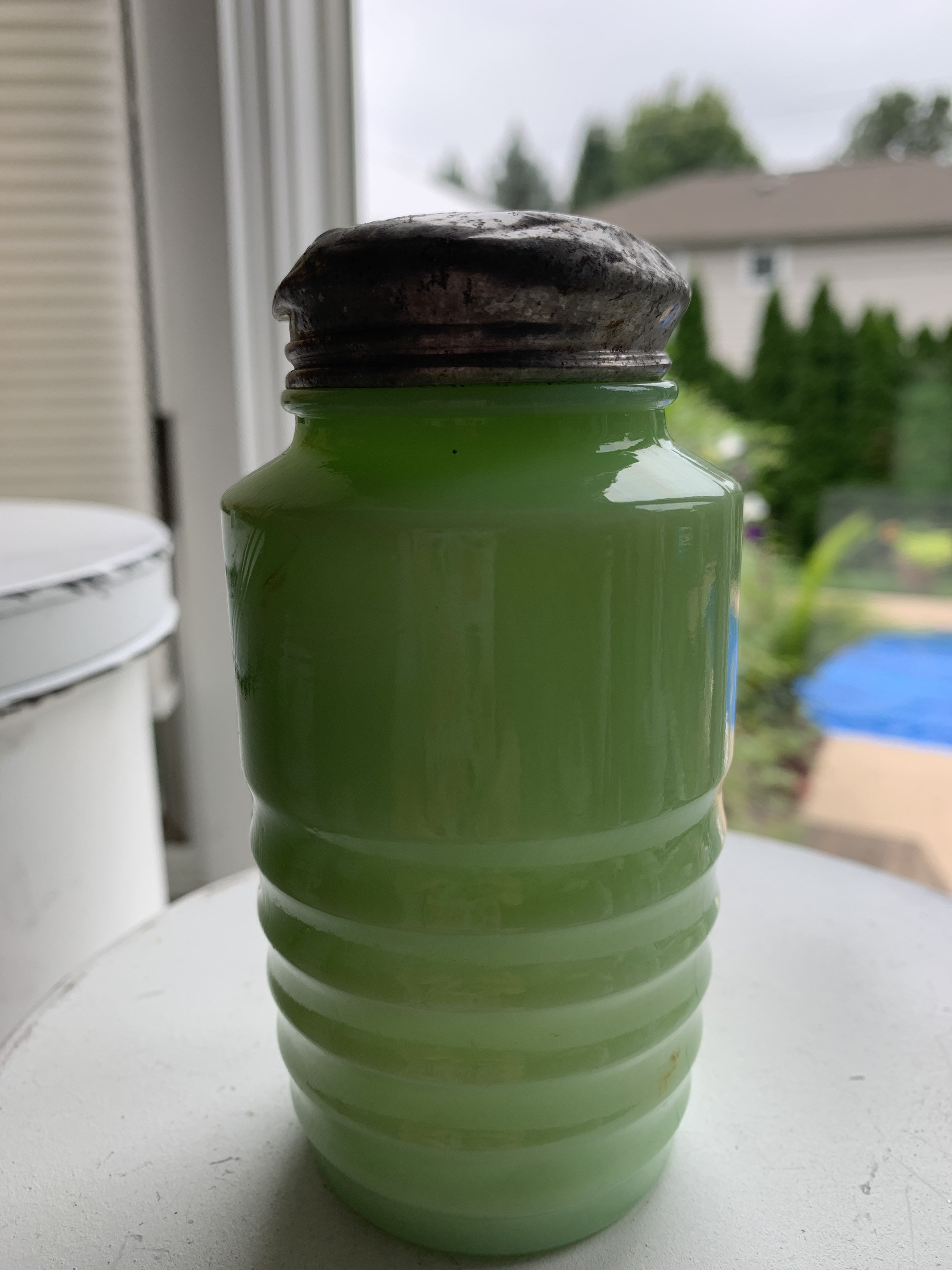 Jadeite Jar Pepper RIBBED SHAKER Super Sweet Vintage Storage - Etsy