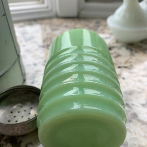 Jadeite Jar Pepper RIBBED SHAKER Super Sweet Vintage Storage for Your ...