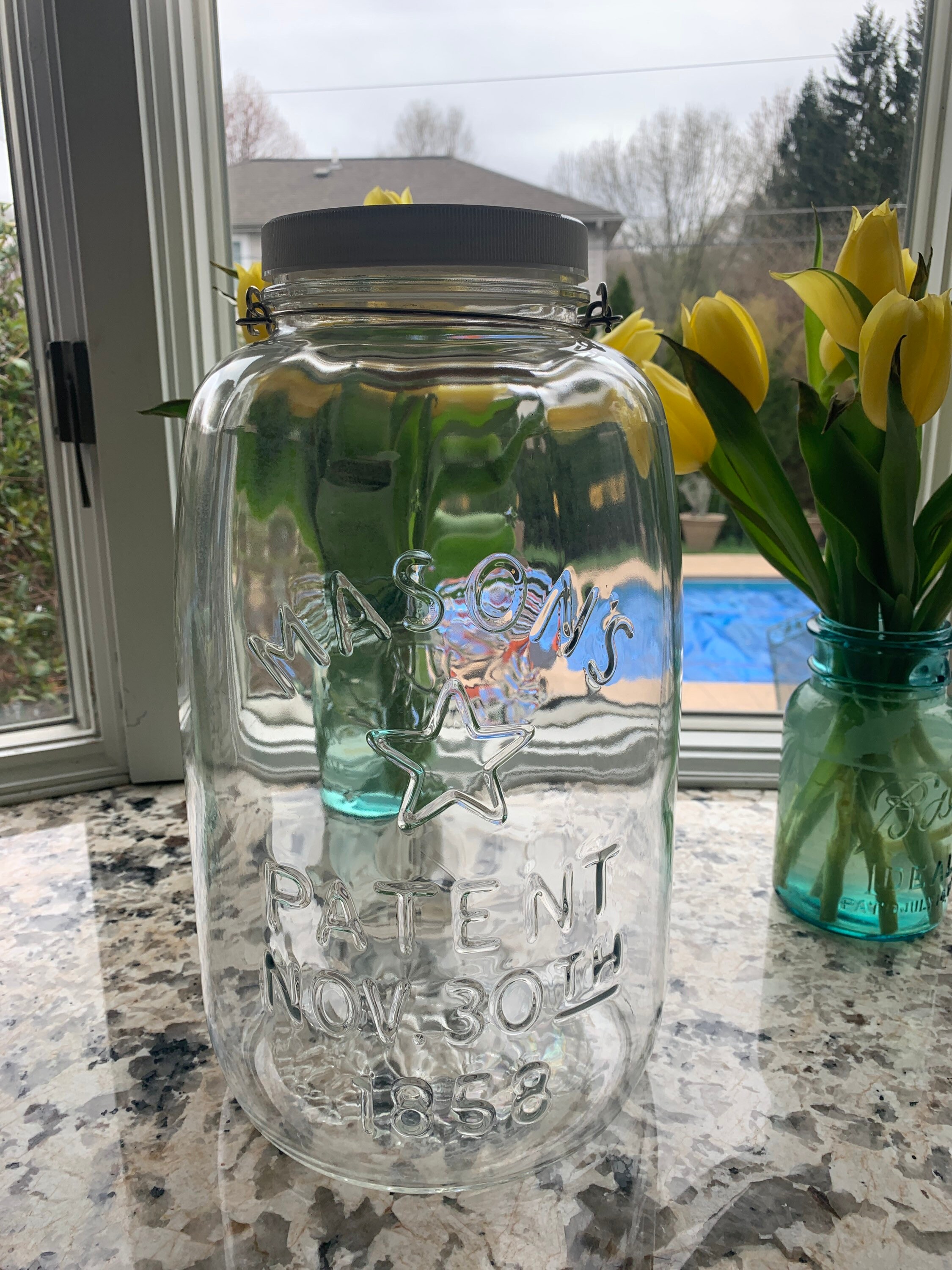 Old Pickle Jars With Eagle VINTAGE LARGE MASON'S Patent Nov 30TH 1858