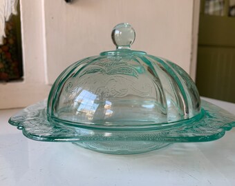 Vintage Indiana Glass Pink Depression Glass Butter Dish Recollection ...