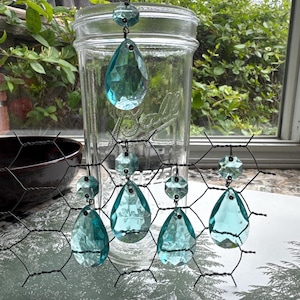 Turquoise Prisms: Repurposed Craft Supply, 5-piece Set - Etsy