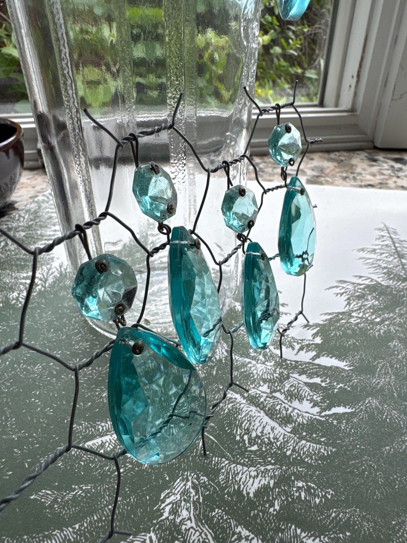 Turquoise Prisms: Repurposed Craft Supply, 5-piece Set - Etsy