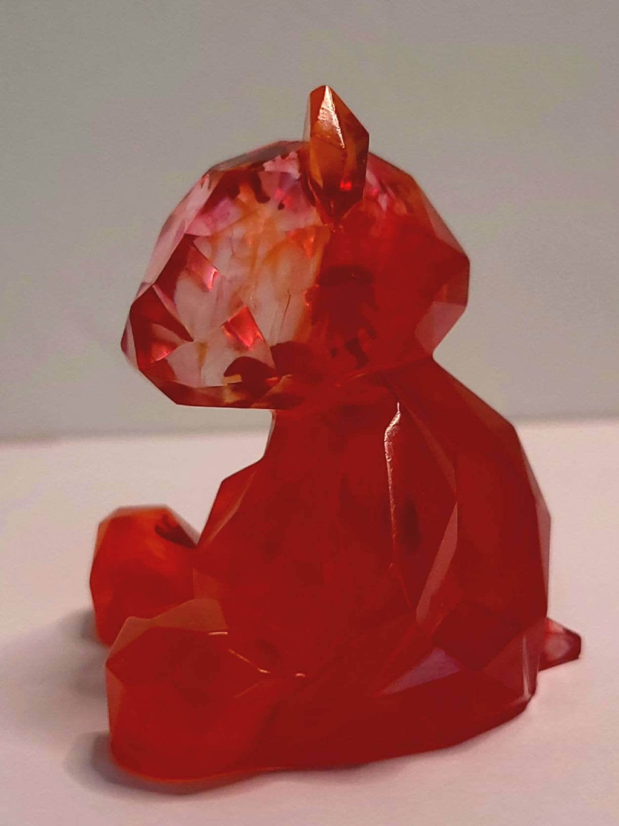 Fire Bear Hand Poured Resin Geometric Bear Figure - Etsy
