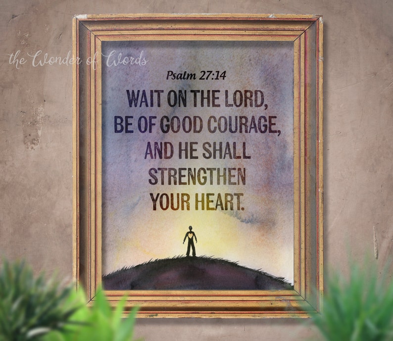 Wait on the Lord Scripture Printable From Psalm 27:14 - Etsy