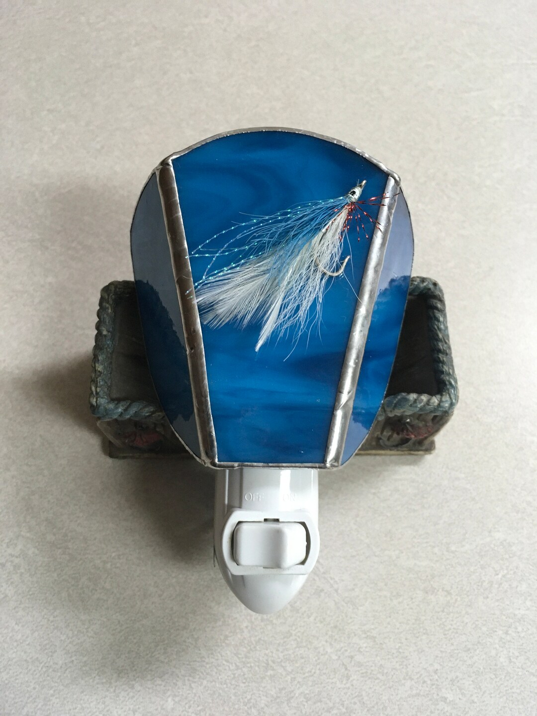 Fly Fishing Lure - Stained Glass Night Light - Etsy