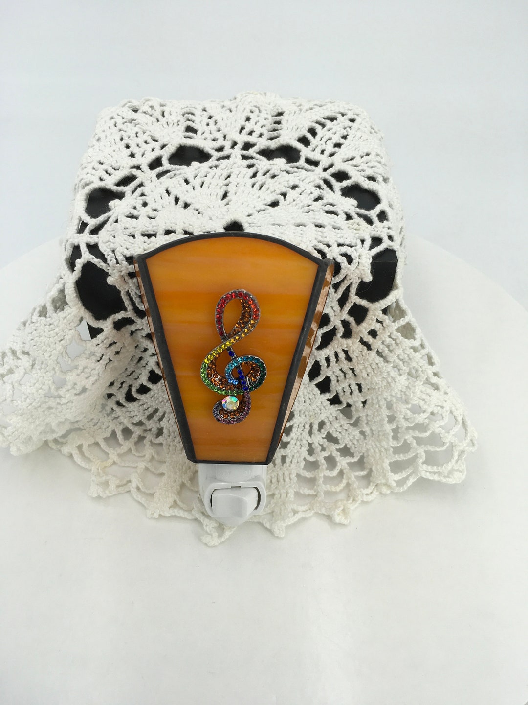 Treble Clef in Pride Colors - Stained Glass Night Light - Etsy