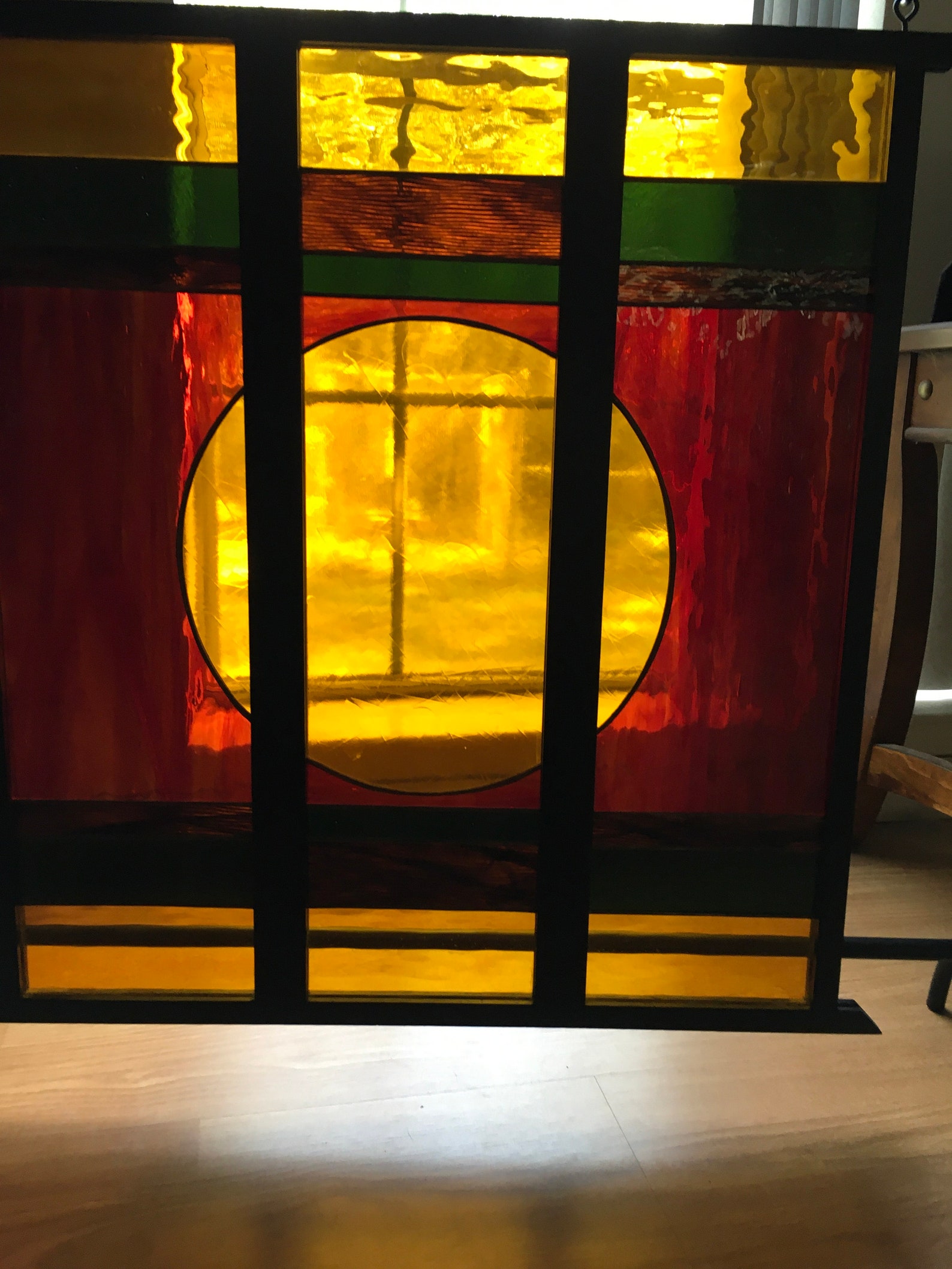 Tri-panel Stained Glass Art | Etsy
