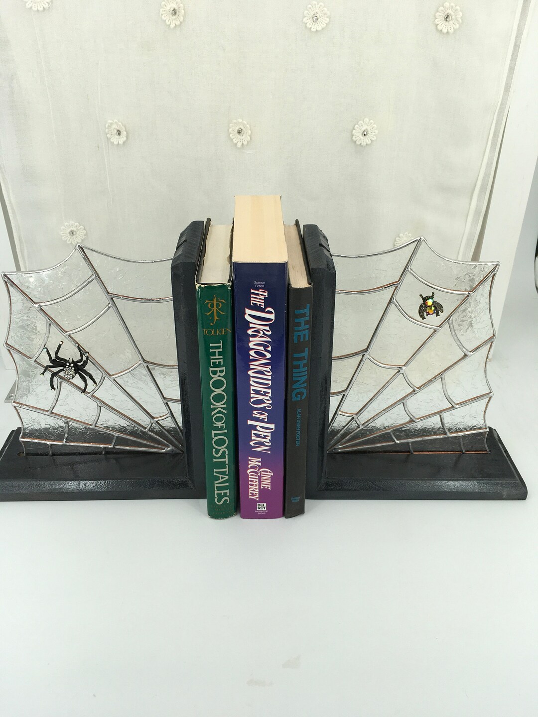Spider Web Stained Glass Bookends - Etsy