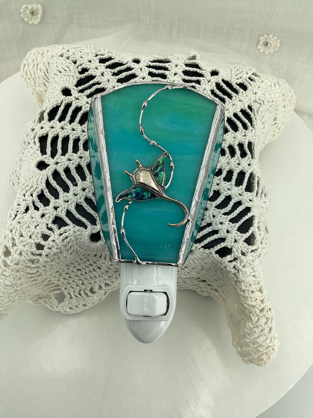 Sting Ray - Stained Glass Night Light - Etsy