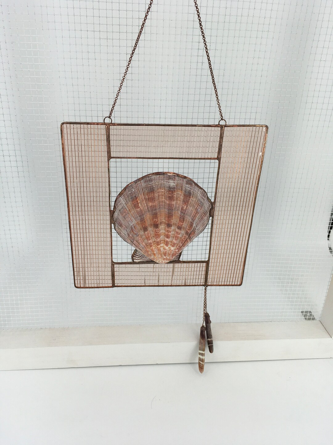 Clam Shell in Stained Glass - LARGE Sun Catcher - Etsy