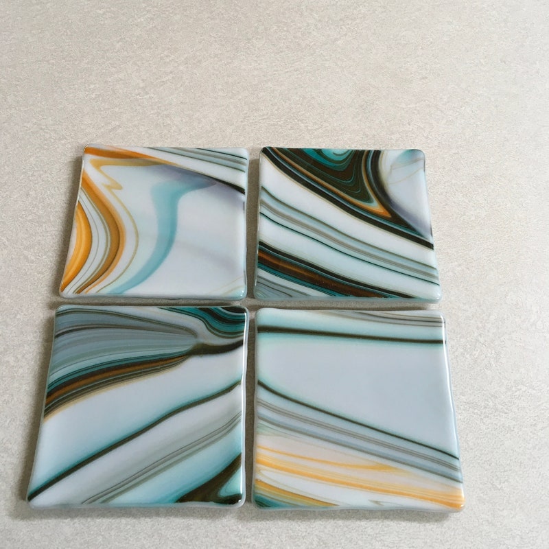 Fused Glass Coasters - Etsy