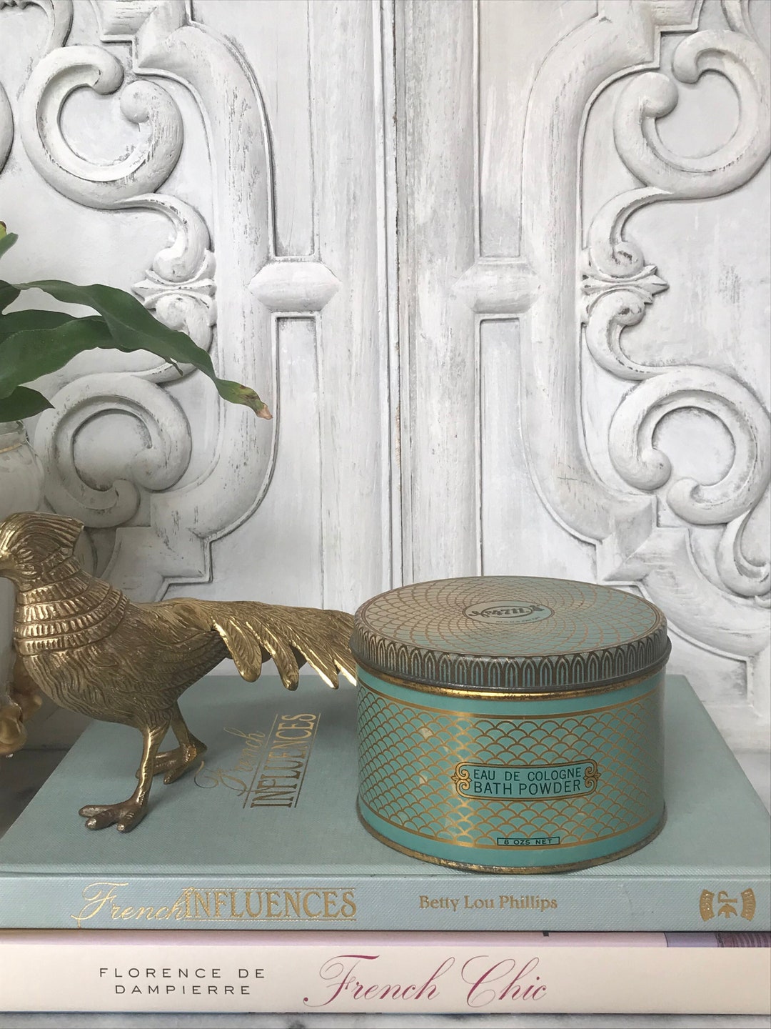 Vintage Decorative Tin Box / Round Tin Canister/ Vintage Tin With Lid ...