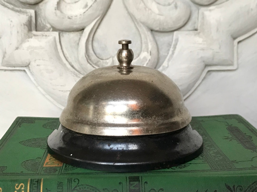 Vintage Desk Bell / Front Desk Bell / Hotel Bell / Two Tone Desk Bell ...