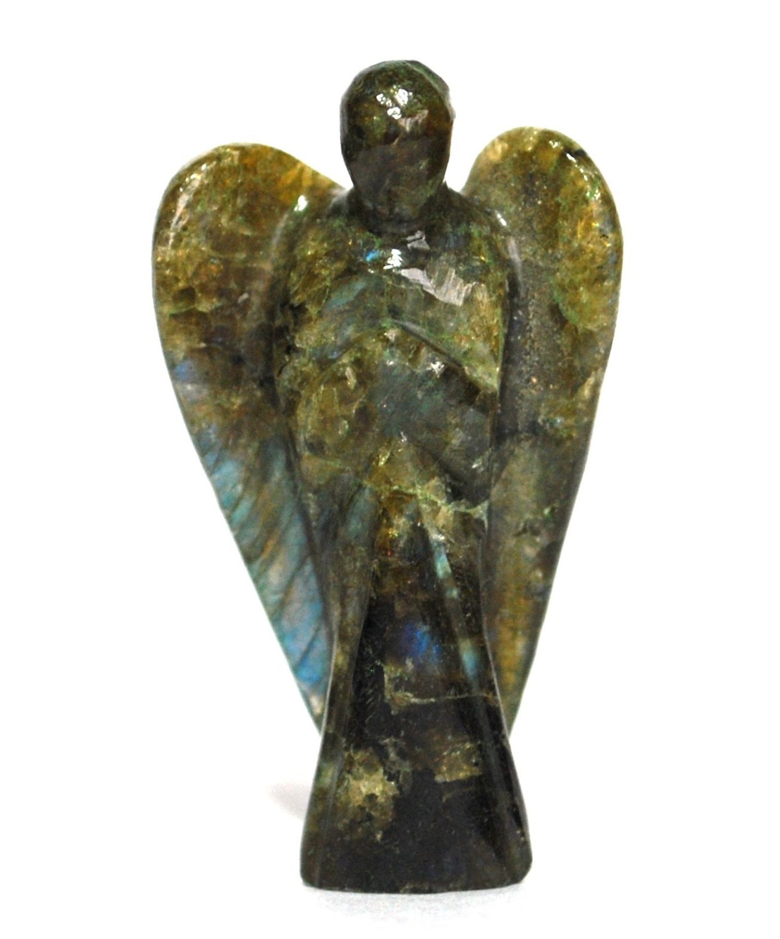 Labradorite Crystal Guardian Angel Stone Natural Statue Carved - Etsy UK