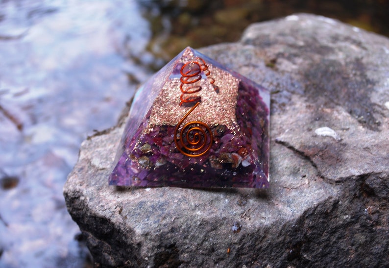 Large Ruby Orgone Pyramid Orgonite Gemstone Stone of Courage - Etsy