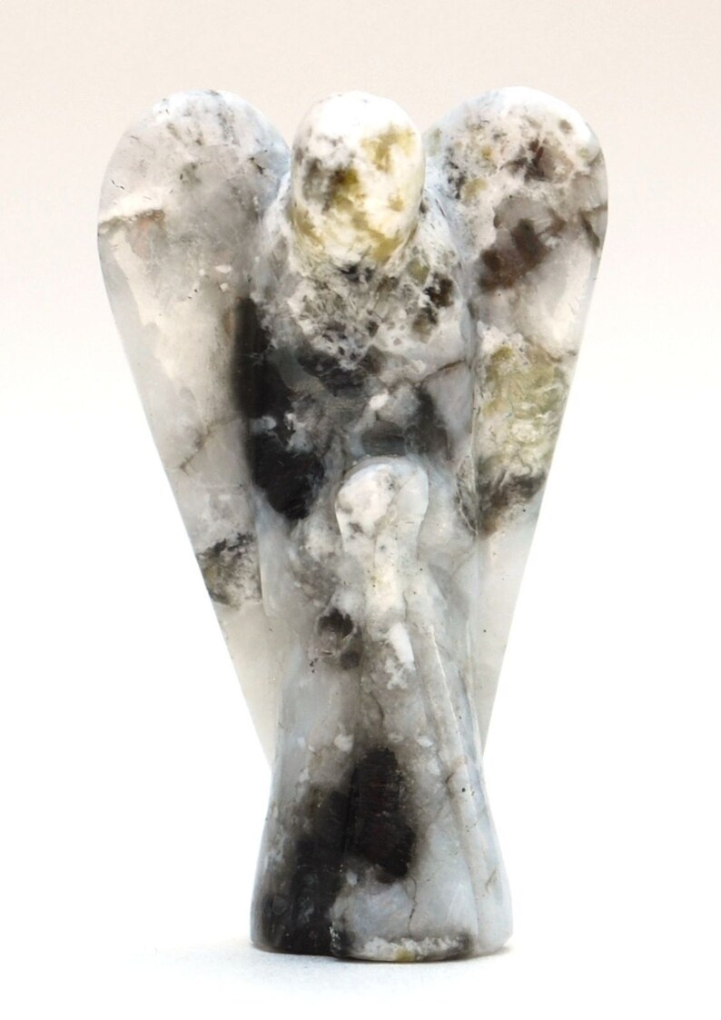 Rainbow Moonstone Crystal Guardian Angel Natural Statue | Etsy
