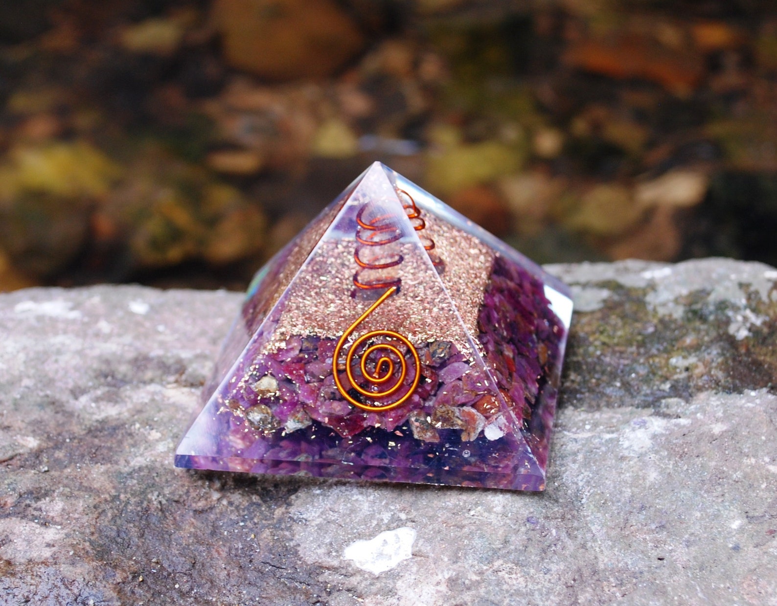 Large Ruby Orgone Pyramid Orgonite Gemstone Stone of Courage - Etsy