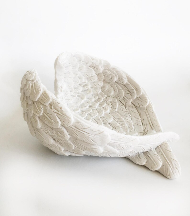 Stunning White Angel Wings Dish Bowl Jewellery Box Holder - Etsy UK