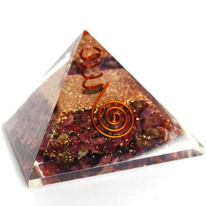 Large Ruby Orgone Pyramid Orgonite Gemstone - Stone of Courage - Etsy