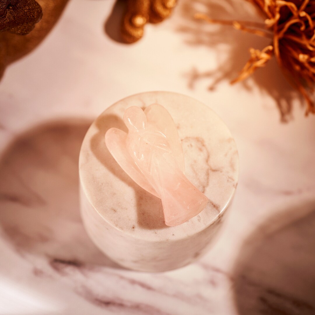 Rose Quartz Guardian Angel: Healing Crystal, Gift of Love - Etsy