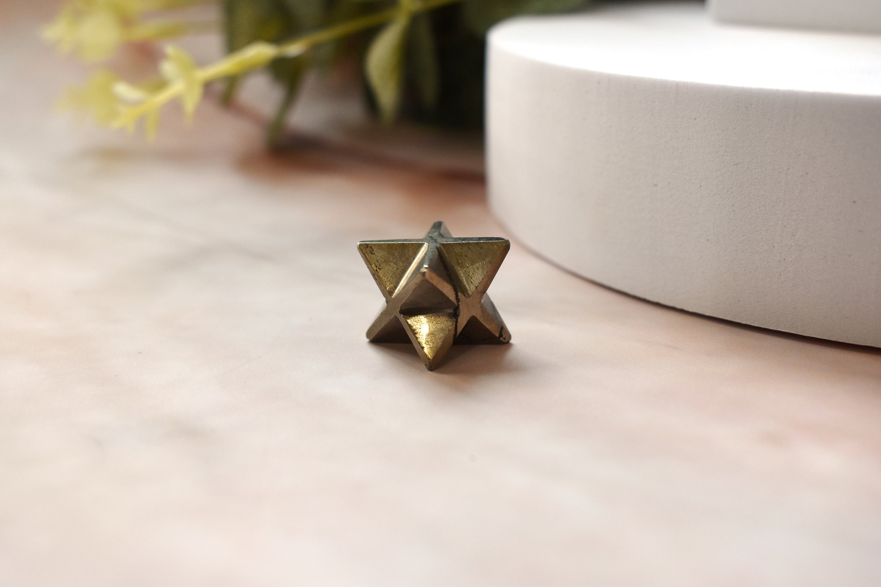 Pyrite Hand Cut Crystal Merkaba Star Natural Stone Stone of | Etsy