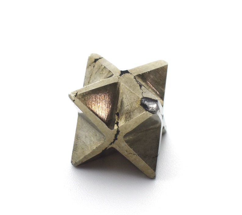 Pyrite Hand Cut Crystal Merkaba Star Natural Stone Stone of | Etsy