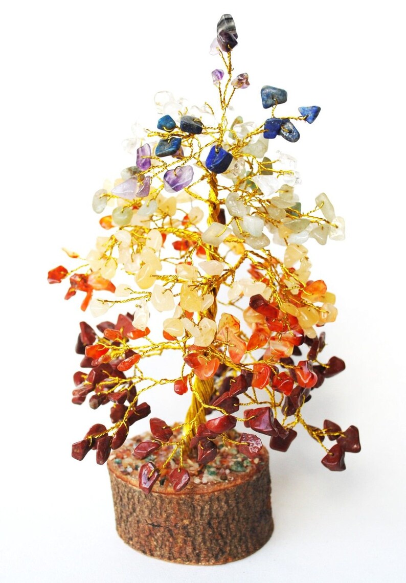 Chakra Tree Crafted With Seven Different Crystal Chips - Etsy UK