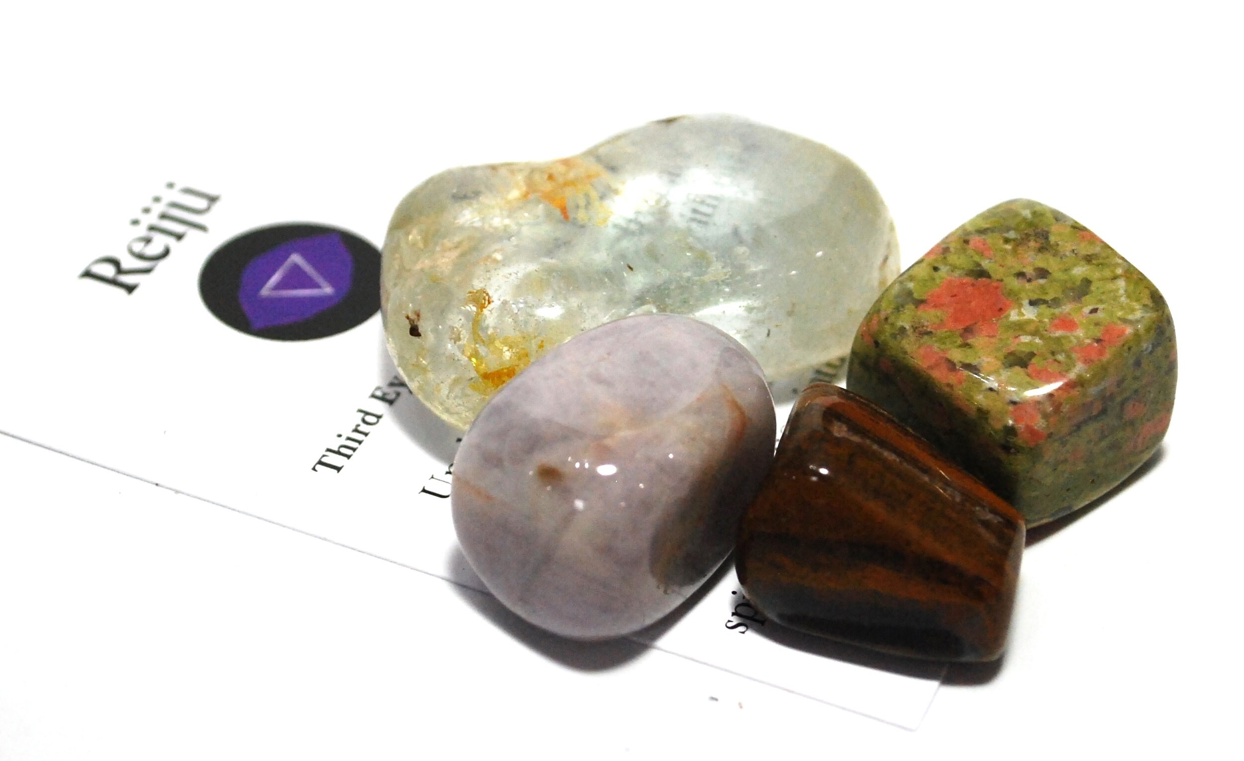 Third Eye Chakra Tumble Stone Crystal Gift Set beautifully - Etsy