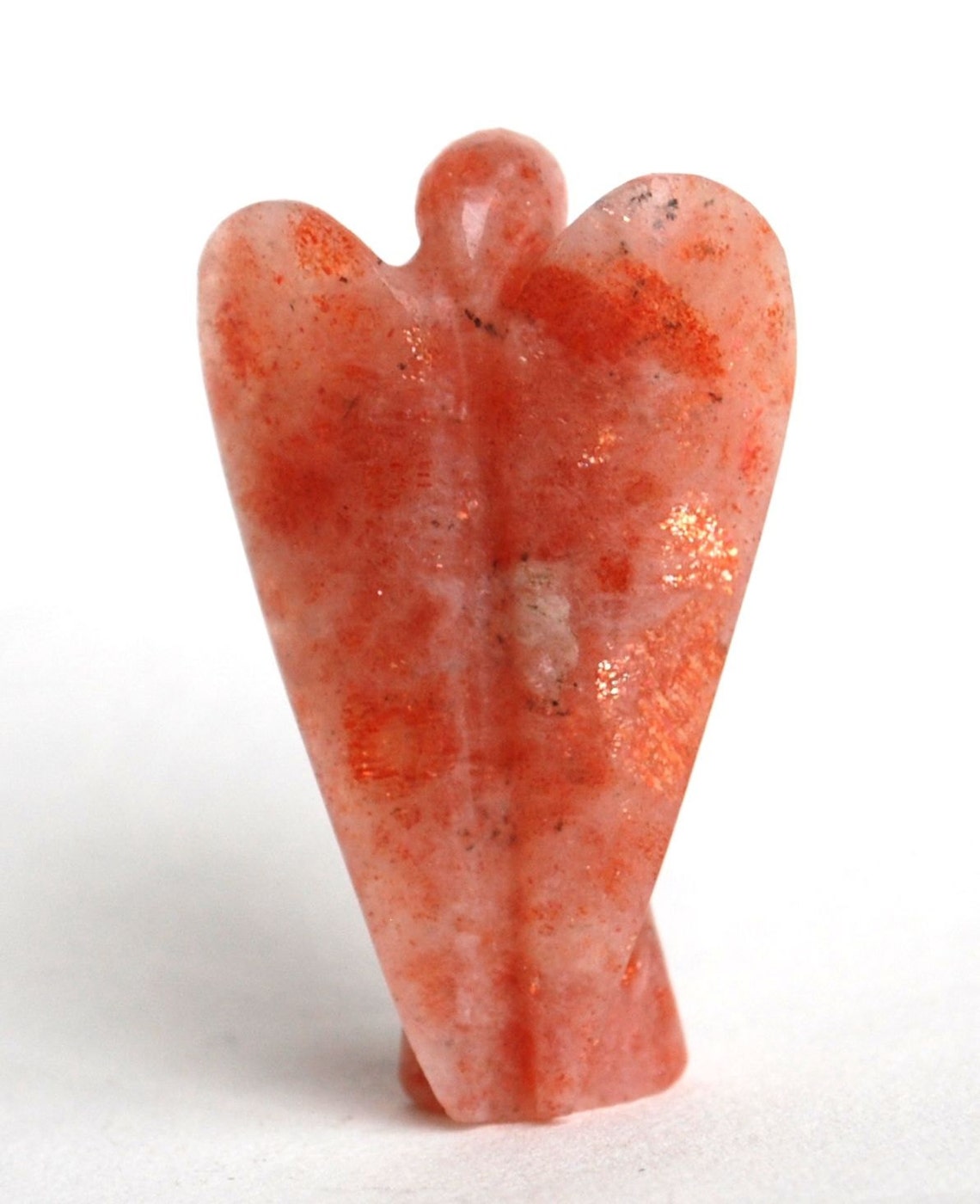 Genuine Sunstone Crystal Guardian Angel Natural Carved Statue - Etsy