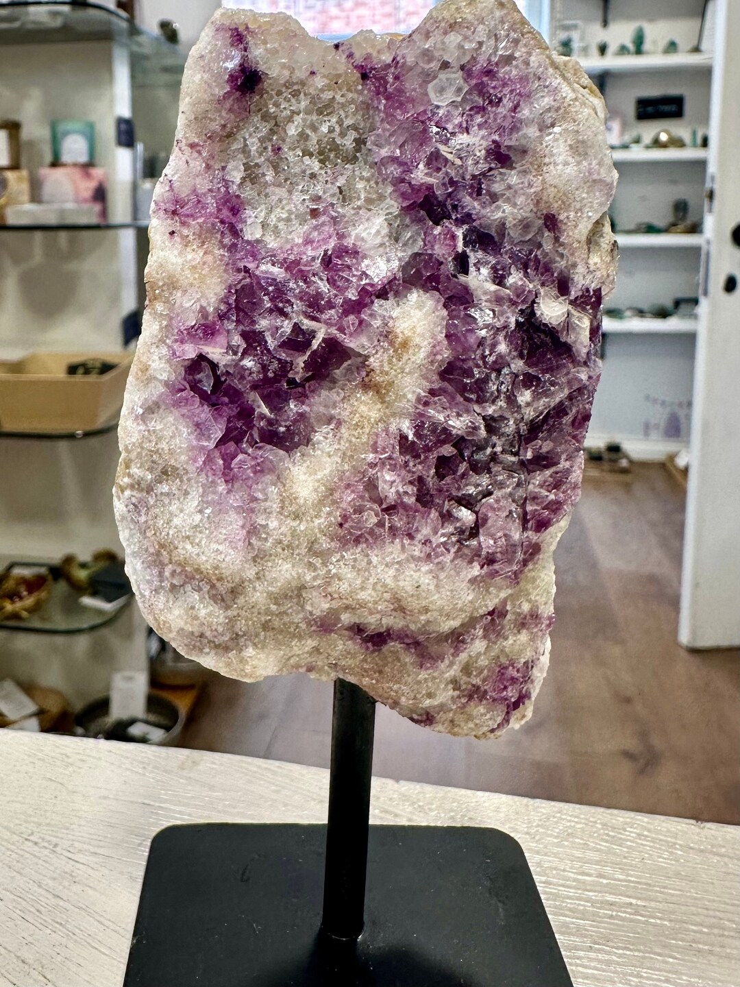 Amethyst Crystal on Stand - Unique Piece- Stone of Calm - Etsy