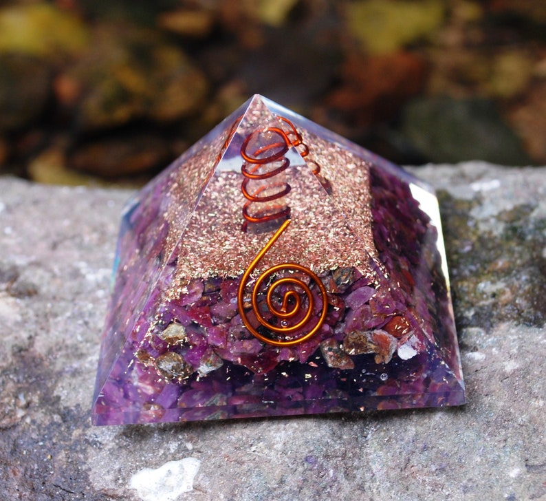 Large Ruby Orgone Pyramid Orgonite Gemstone Stone of Courage - Etsy