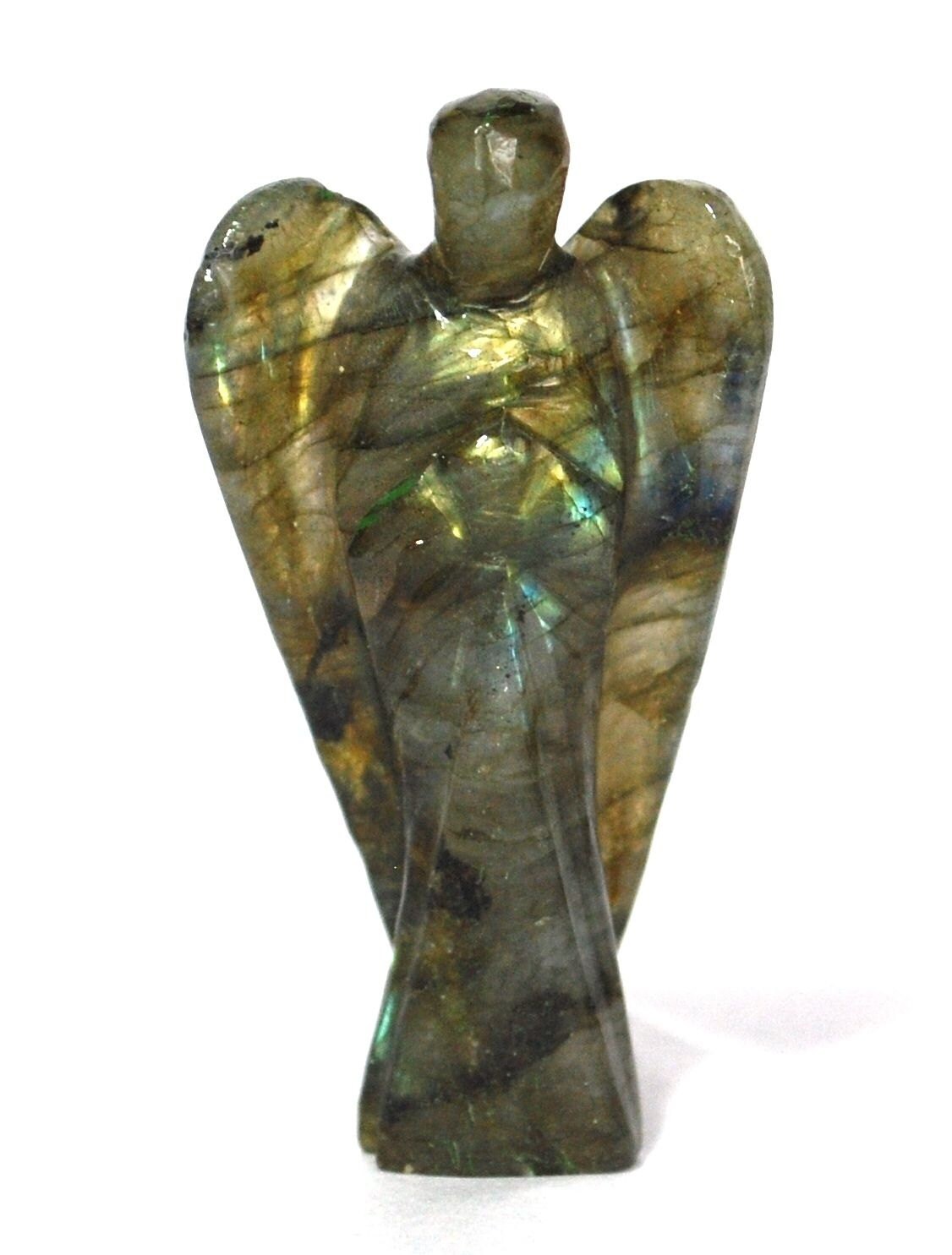 Labradorite Crystal Guardian Angel Stone Natural Statue Carved - Etsy UK